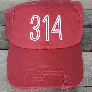 314 Area Code Distressed Baseball Hat St.louis Camo Airport City ...