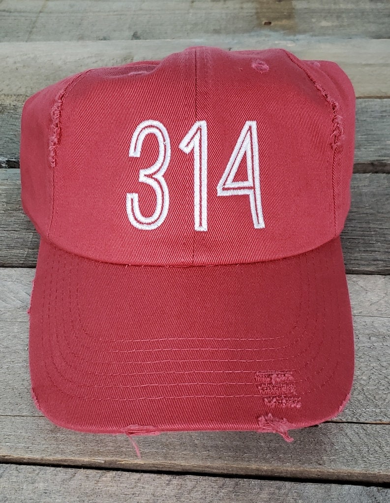 314 Area Code Distressed baseball hat St.Louis camo airport | Etsy