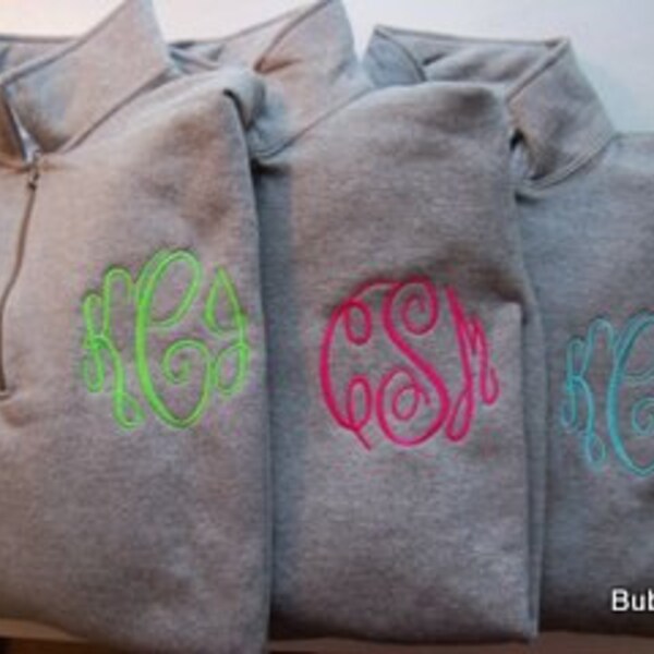 Monogrammed Quarter Zip - Etsy