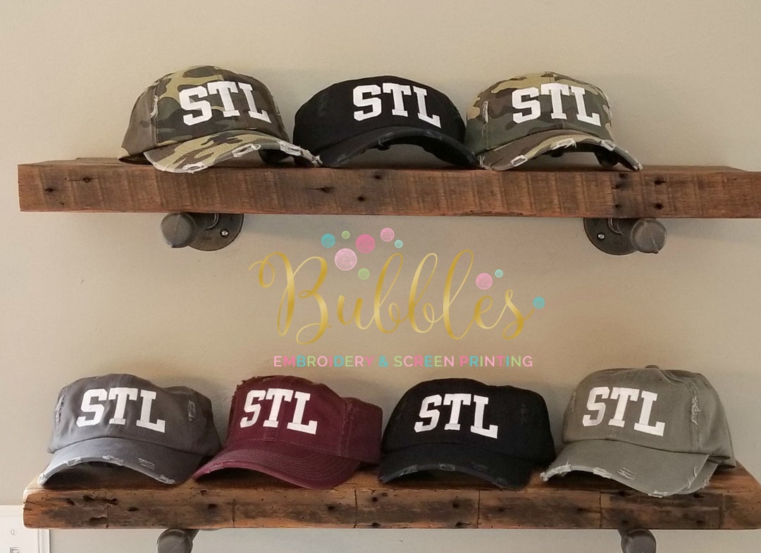 STL Distressed Hats-lots of Colors Availble-can Change to Any Letters ...
