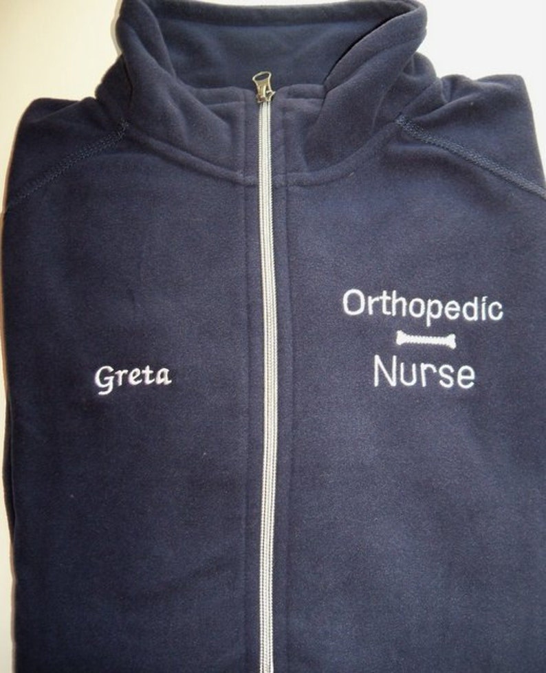 Orthopedic Nurse Embroidered Fleece Jacket - Etsy