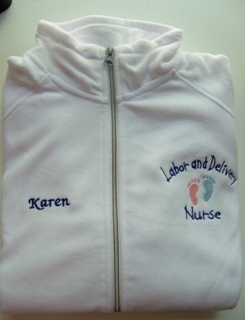 Labor and Delivery Nurse Embroidered Fleece Jacket - Etsy