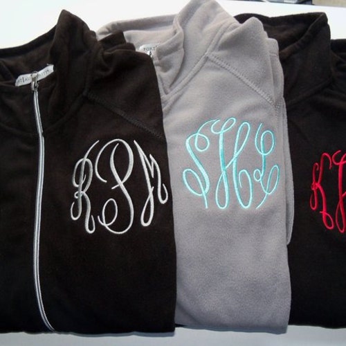Personalized Full Zip Jacket Monogram Fleece Jacket - Etsy