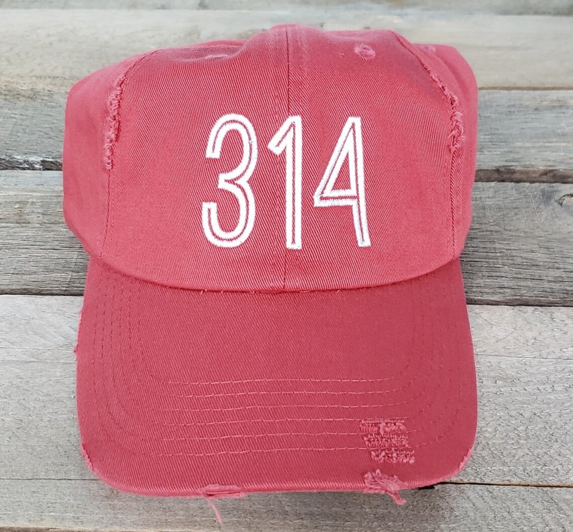 314 Area Code Distressed Baseball Hat St.louis Camo Airport - Etsy