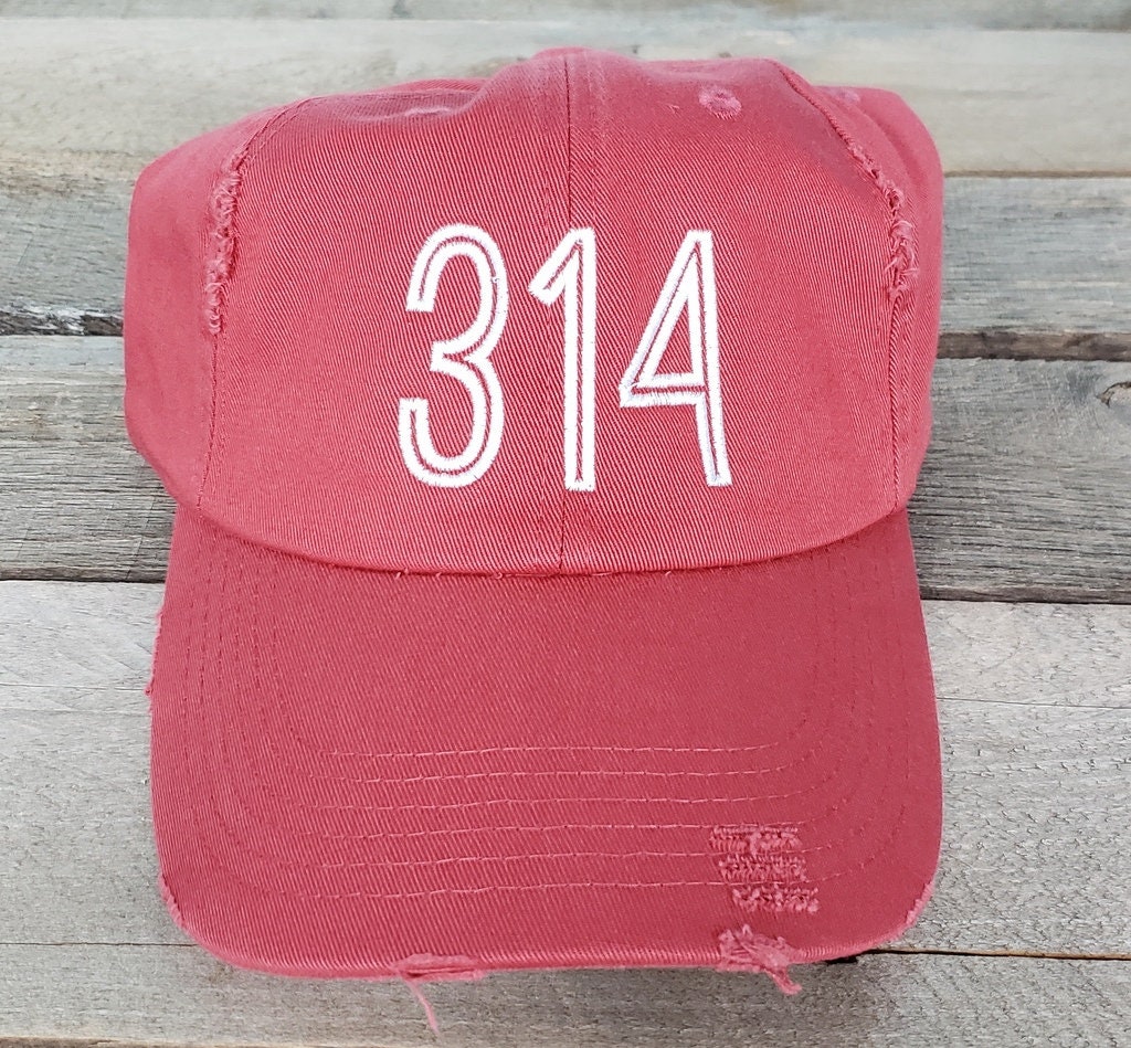 314 Area Code Distressed baseball hat St.Louis camo airport | Etsy