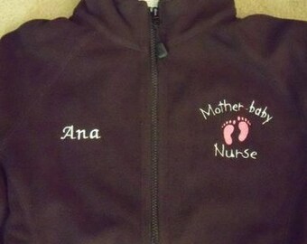 Postpartum Jacket Nurse Embroidered Nursing Jacket Women's Mother Baby ...