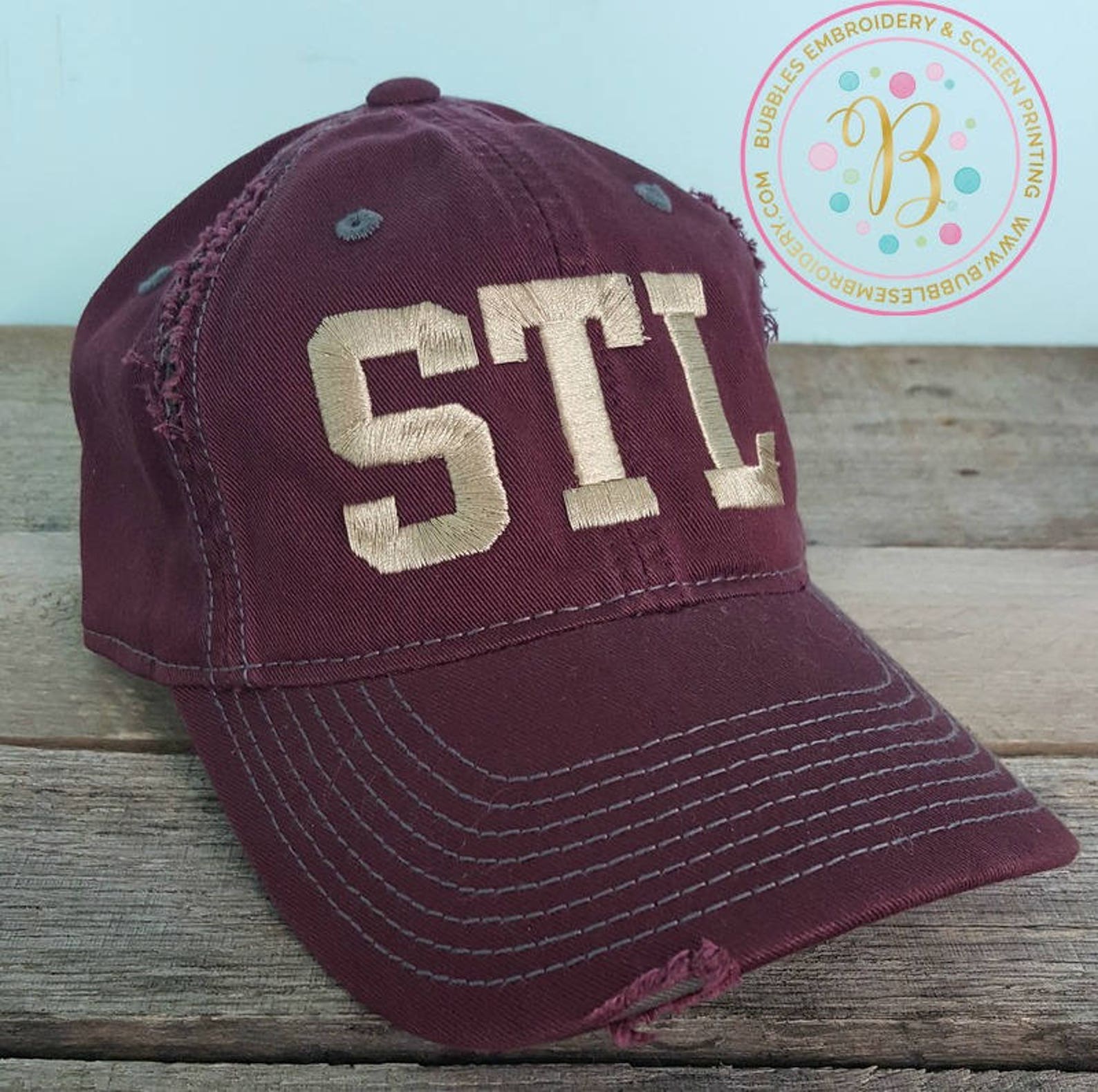 STL Distressed Hat Fall Colored Hat St. Louis Apparel - Etsy