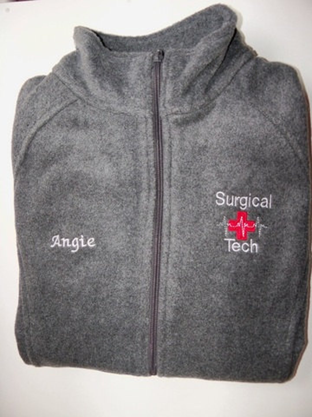 Surgical Tech Embroidered Fleece Jacket NICU ER Nurse Ortho - Etsy