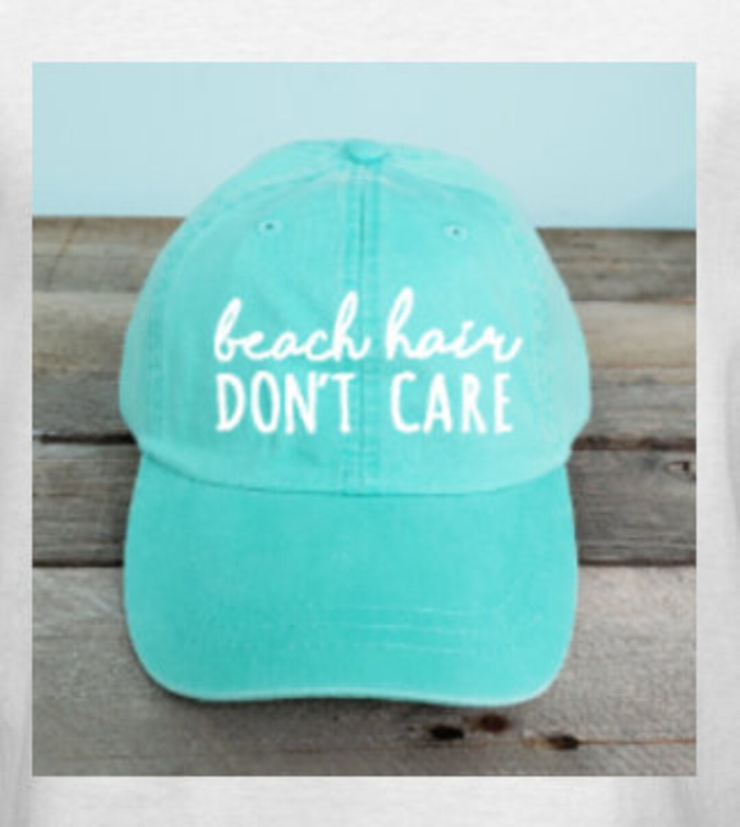 Beach Hair Adams Baseball Hat coral or Sea Foam Free ...