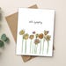 Handmade Watercolour Sympathy Card, My Condolences, Thinking of You ...
