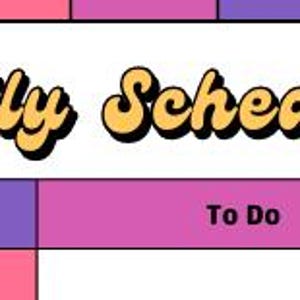 Daily Schedule Document Colorful Checkered Table - Etsy