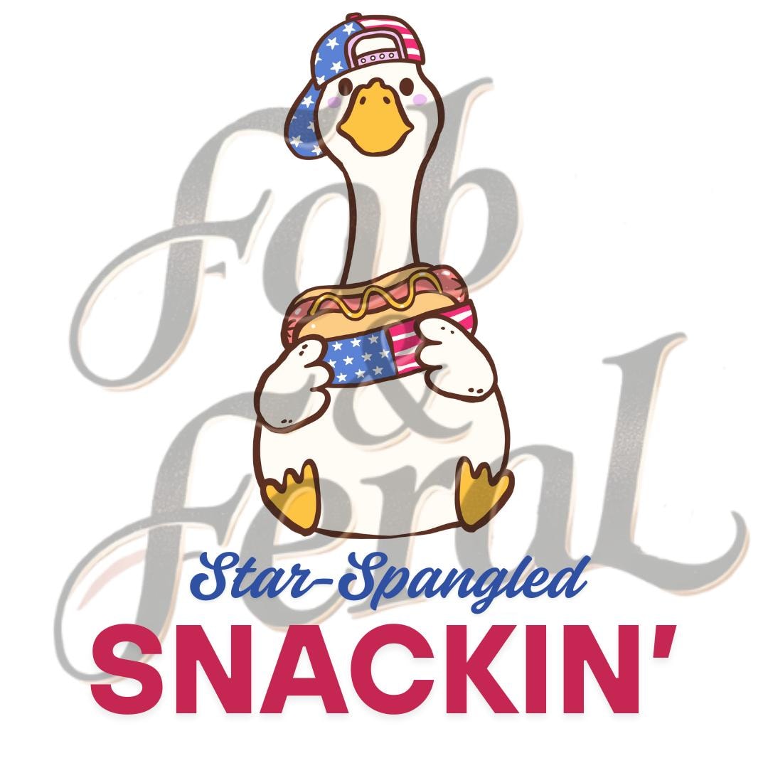 Star-spangled Snackin’ – 4th of July Goose Printable | Cute Patriotic ...