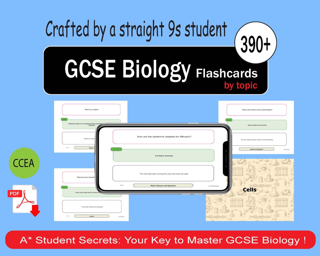 GCSE Biology Flashcards for CCEA - Etsy