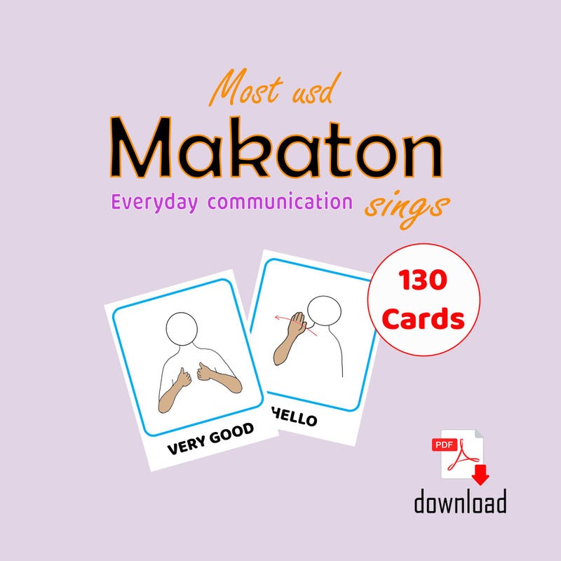 Makaton Sign Card - Etsy UK
