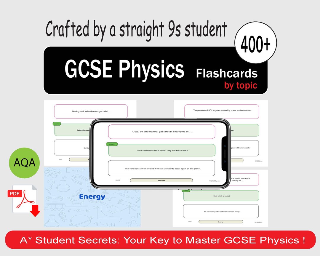 GCSE Physics Flashcards for AQA - Etsy