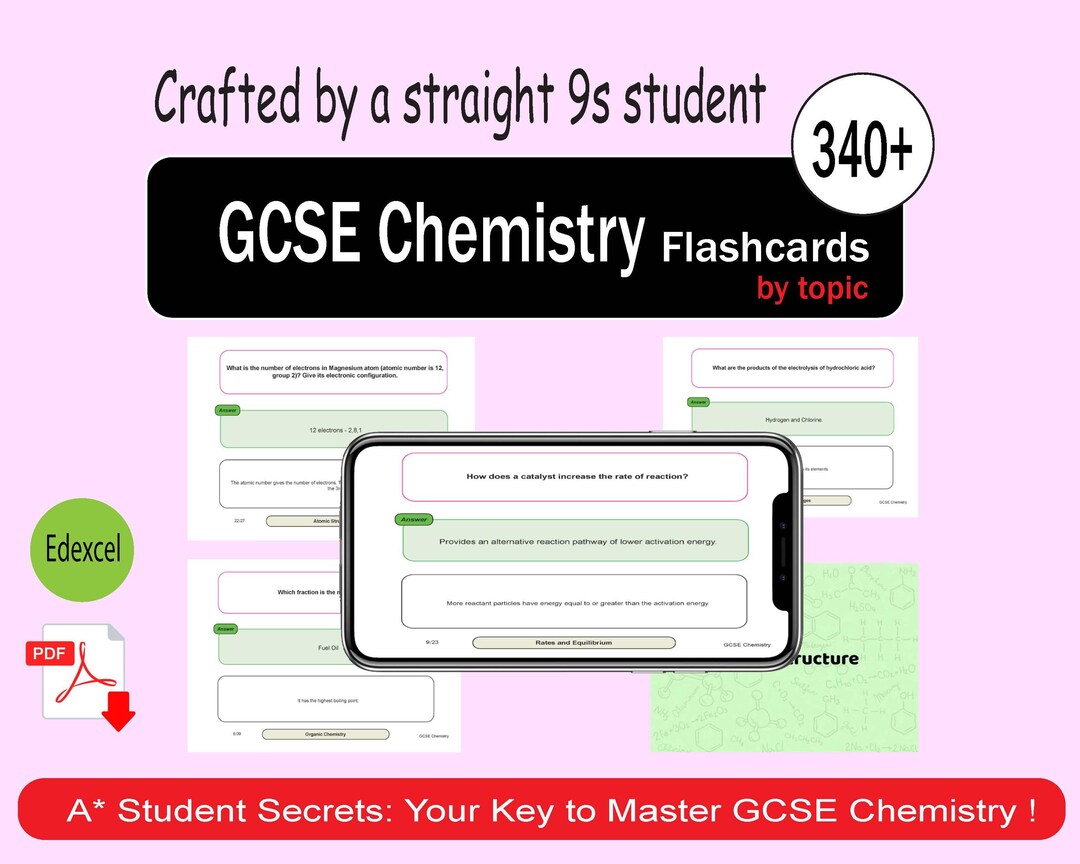 GCSE Chemistry Flashcards for Edexcel - Etsy