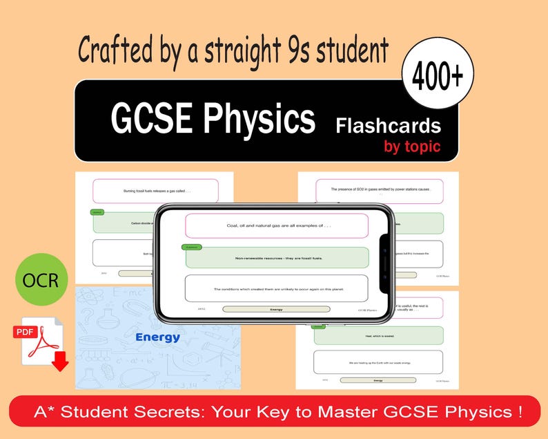GCSE Physics Flashcards for OCR - Etsy