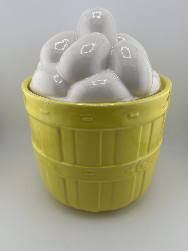 Vintage Mccoy Eggs in Basket Cookie Jar MCM 0274 USA Cottage Core - Etsy