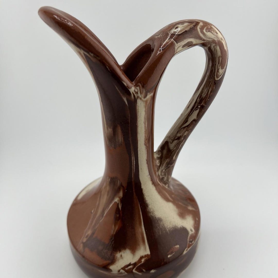 Vintage Clays in Calico Pottery Pitcher Handmade in Cardwell Montana ...
