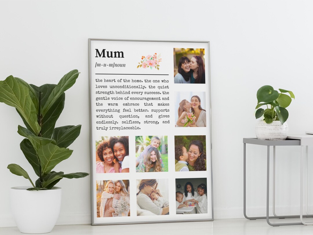 MUM Definition Print – Custom Mothers Day Gift – MUM Photo Gift - Canva ...