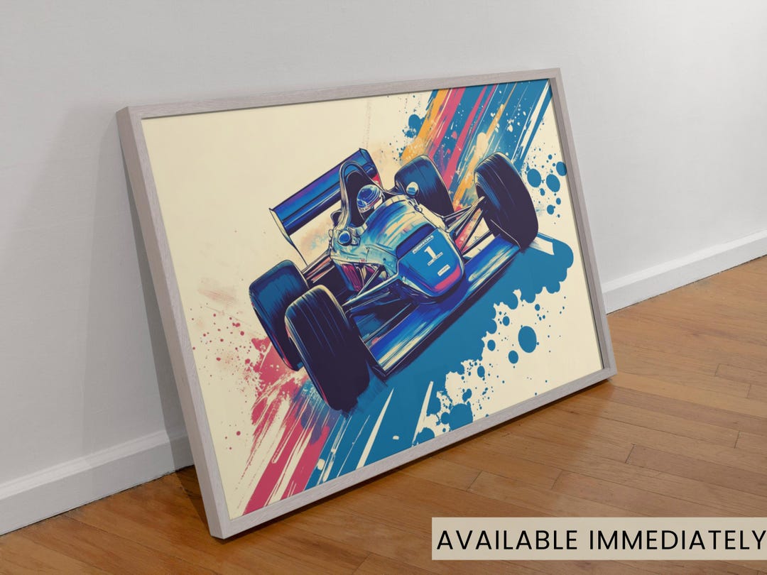 Racing Car Wall Art | Race Car Print | Printable Wall Art | Office ...
