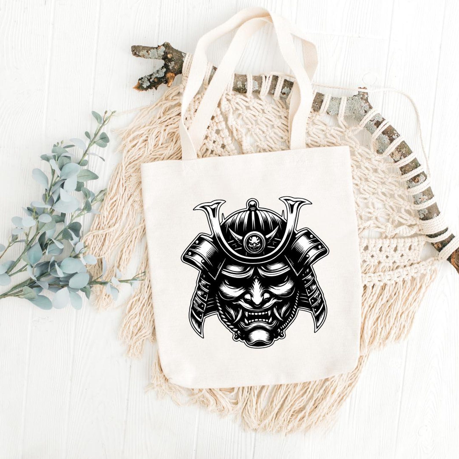 Japanese Mask SVG Bundle, Demon Mask Svg, Demon God Asia, Samurai Mask ...