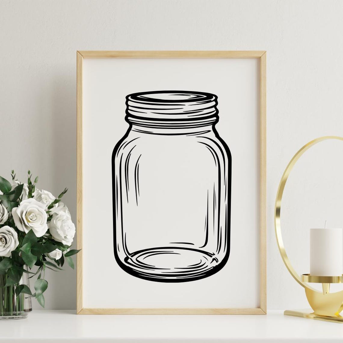 Mason Jar Svg, Mason Jar Cricut, Jar Clipart, Mason Jars Silhouette ...