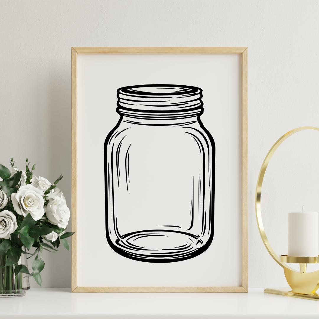 Mason Jar Svg, Mason Jar Cricut, Jar Clipart, Mason Jars Silhouette ...