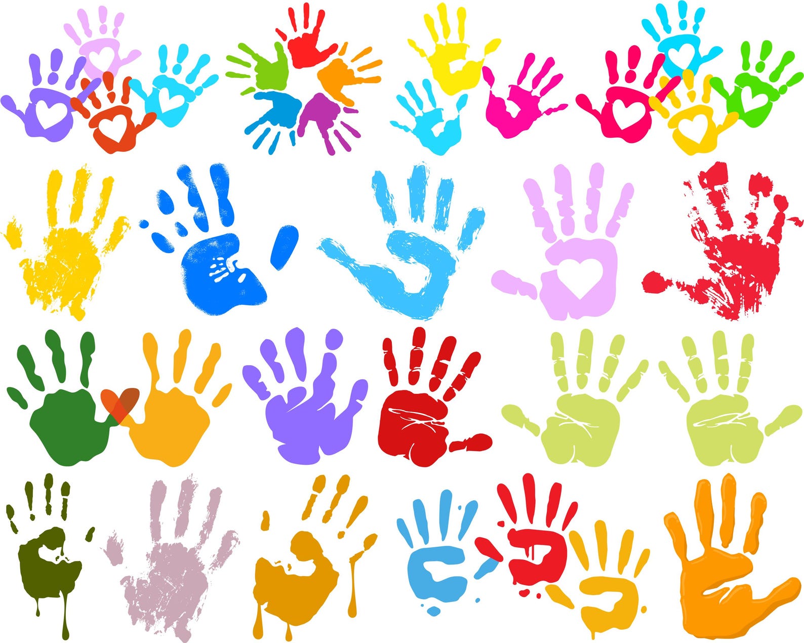 Handprint SVG Bundle, Handprint Clipart, Handprint SVG Cut Files for ...