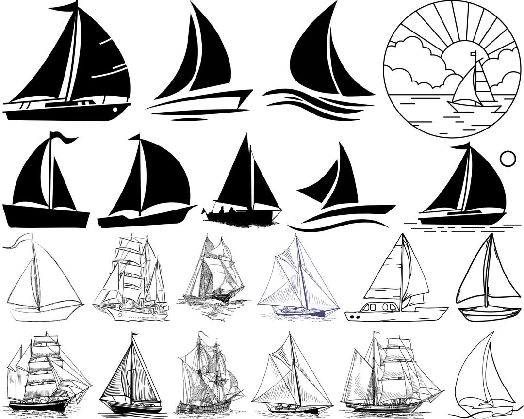 Sailboat SVG, Sailboat Clipart, Sailboat SVG Cut Files Cricut, Sailboat ...