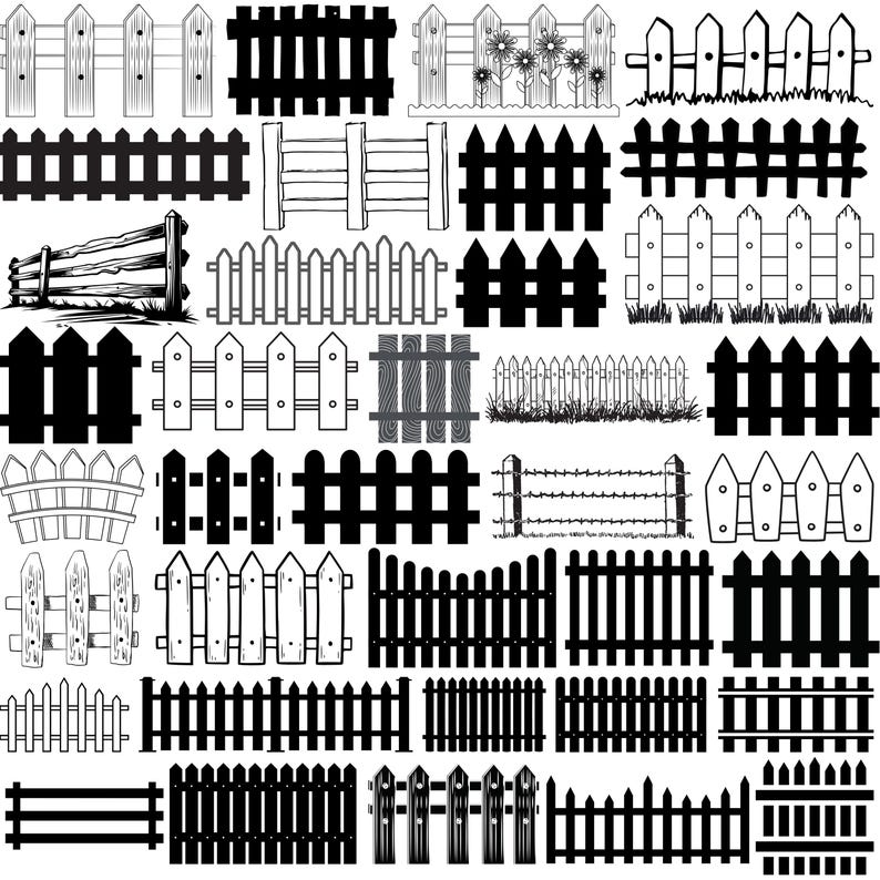 Fence SVG Bundle, Wooden Fence Svg, Fence Clipart, Fence SVG Cut Files ...