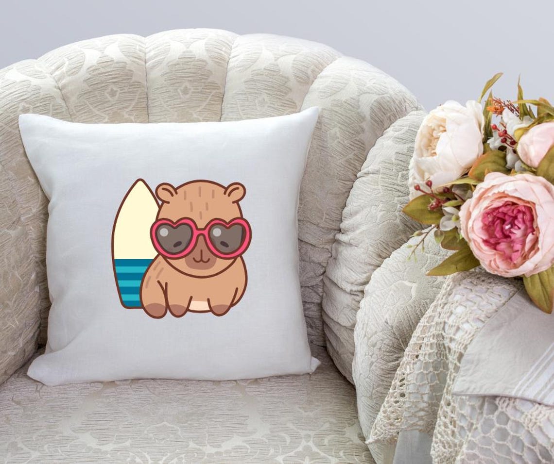 Cute Capybara PNG, Summer Capybara SVG Bundle, Anime Cartoon Digital ...