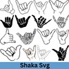 Shaka Hang Loose Skeleton Hand Sign Digital Download Vector Cricut ...