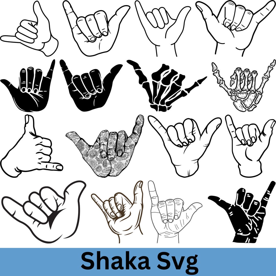 Shaka Svg, Shaka Cut File, Aloha Cricut, Hawaii Svg, Surfing Hand Svg ...