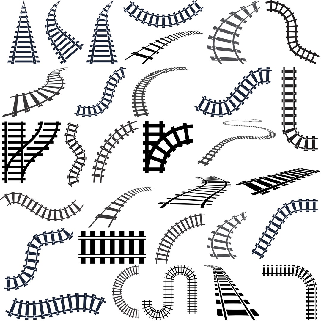 Buy Train Track Svg Bundle, Train Track Cut Files, Track Vector, Train ...