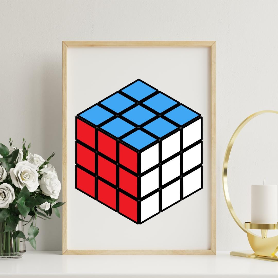 Rubiks Cube SVG, Rubiks Clipart, Cute SVG Cut Files, Rubiks Cube Silhouette, Rubiks Cube Cricut ...