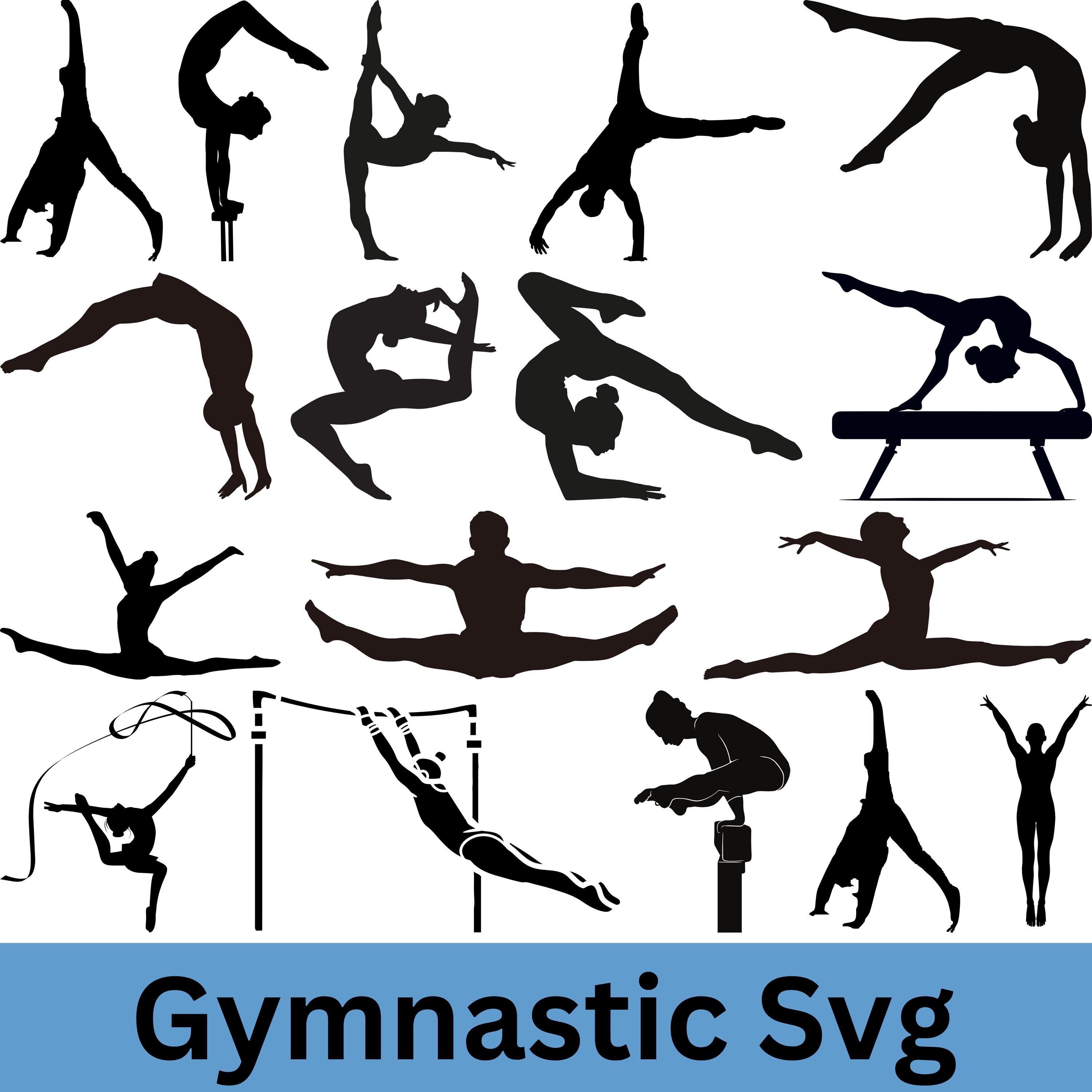 Gymnastic Svg Bundle, Gymnastic Silhouette , Gymnastics Girl Cut File ...