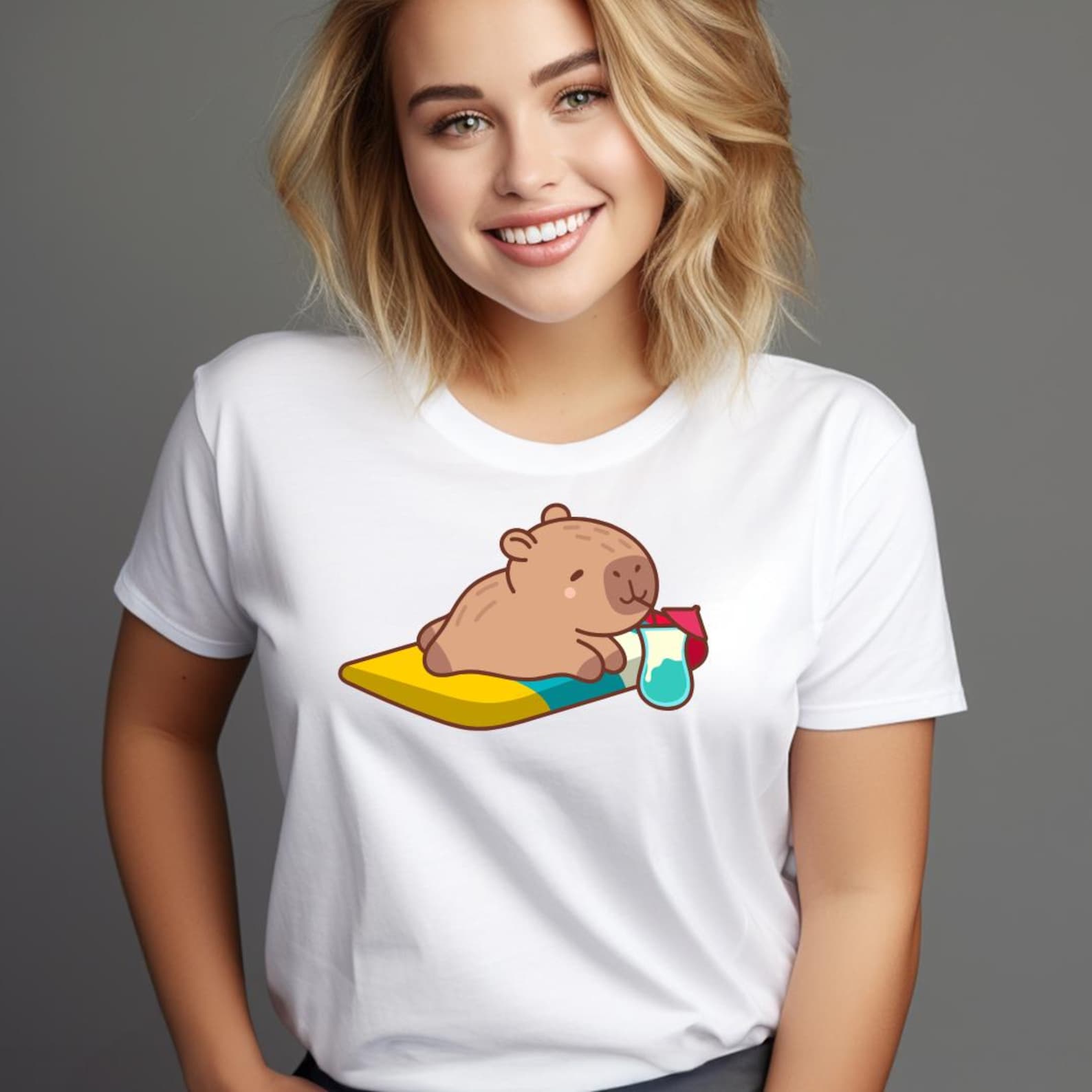 Cute Capybara PNG, Summer Capybara SVG Bundle, Anime Cartoon Digital ...