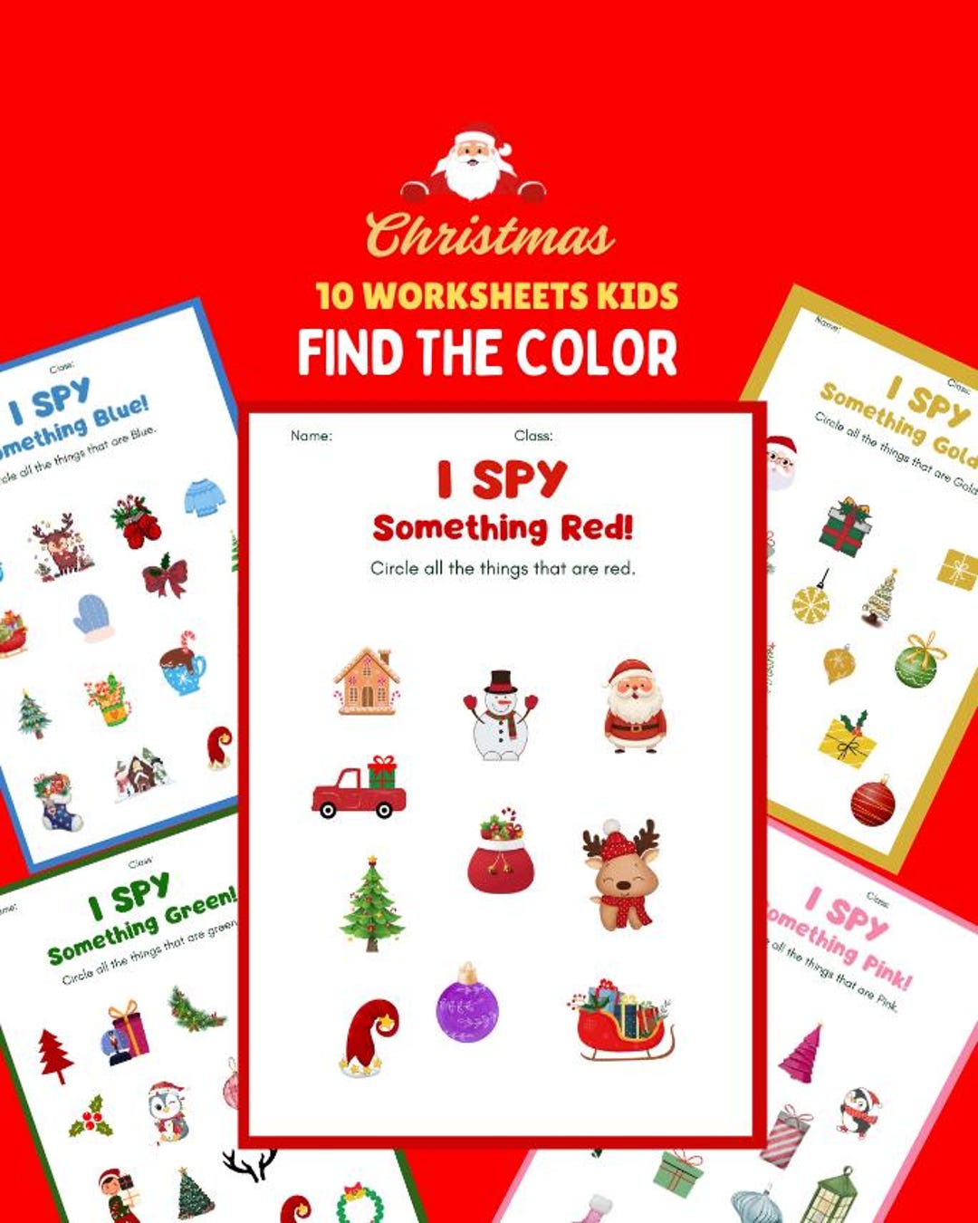 Find the Colour Worksheets for Kids | I Spy Colors Activity | Preschool ...