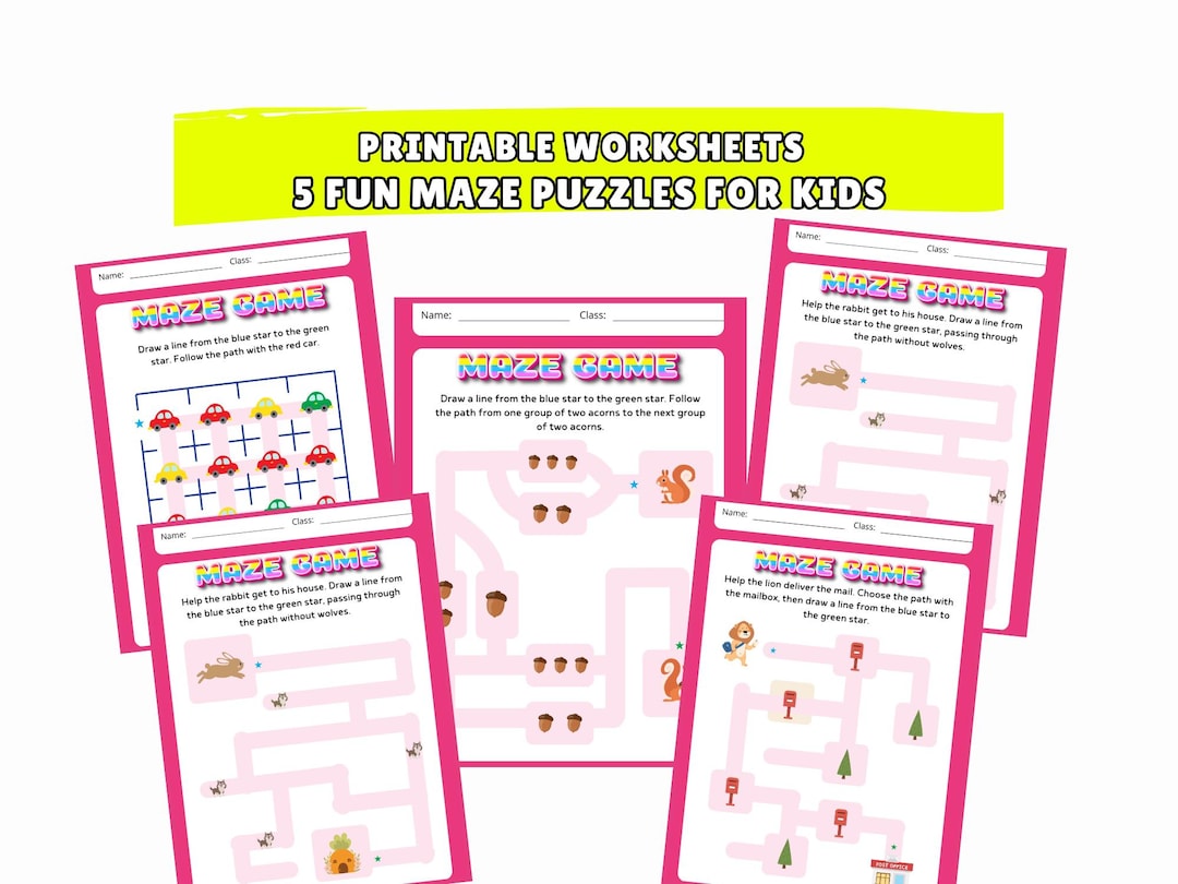 Printable Maze Worksheets for Kids | 5 Fun Maze Game Activities for ...