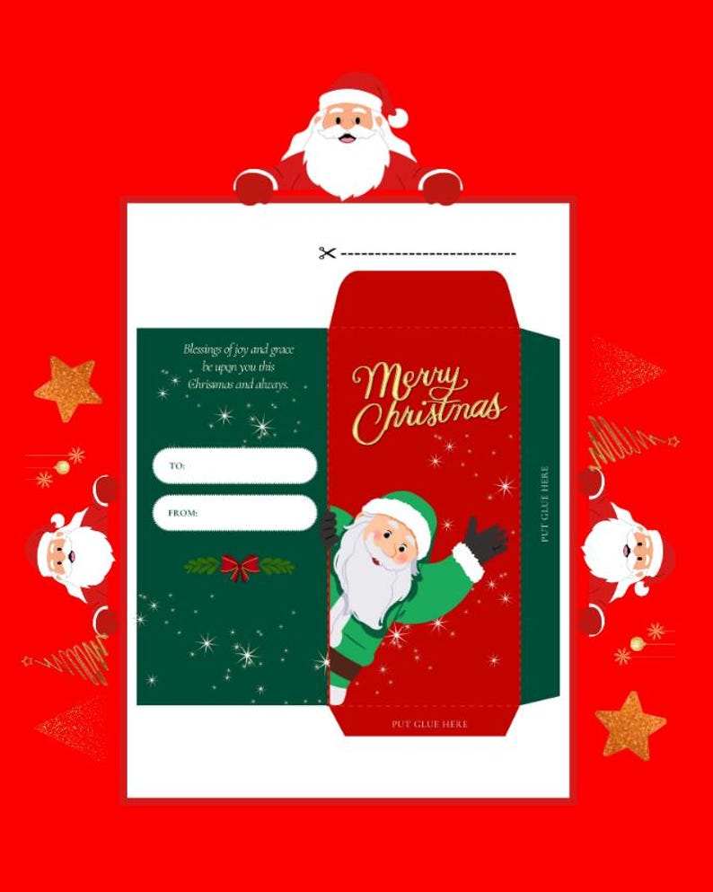Christmas Dear Santa Letter and Envelope Printable Set | Kids Holiday ...