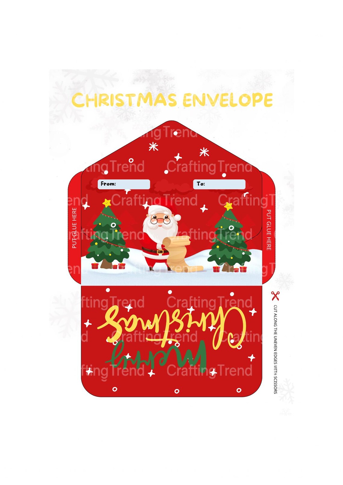 Christmas Envelope Printable | Santa & Tree Gift Card Holder | DIY ...
