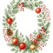 Watercolor Christmas Wreath Clipart Set: Holiday Floral Pngs (digital ...