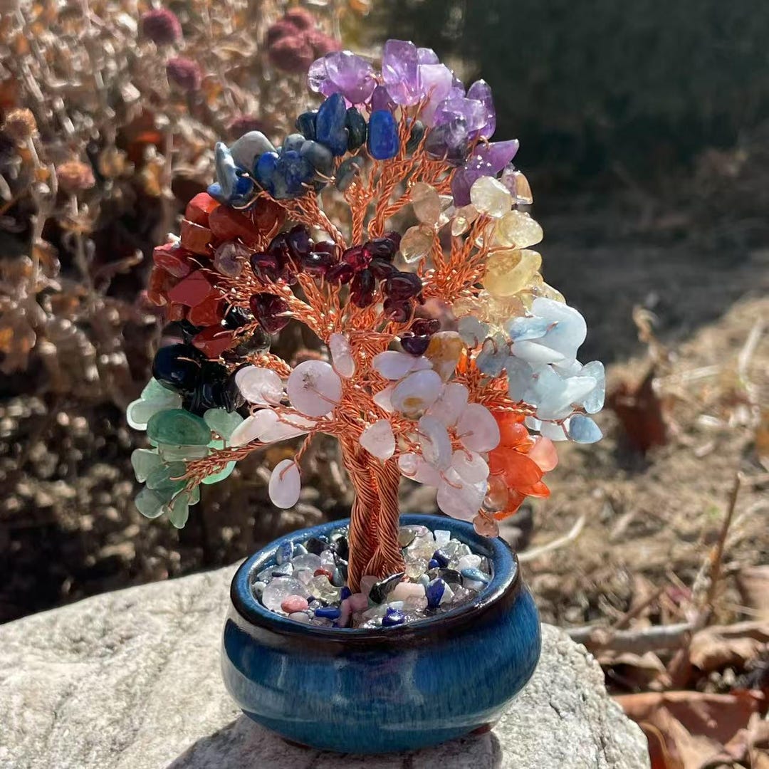 Seven Chakras , Handmade, Crystal Life Tree, Gem Tree, Crystal Healing ...