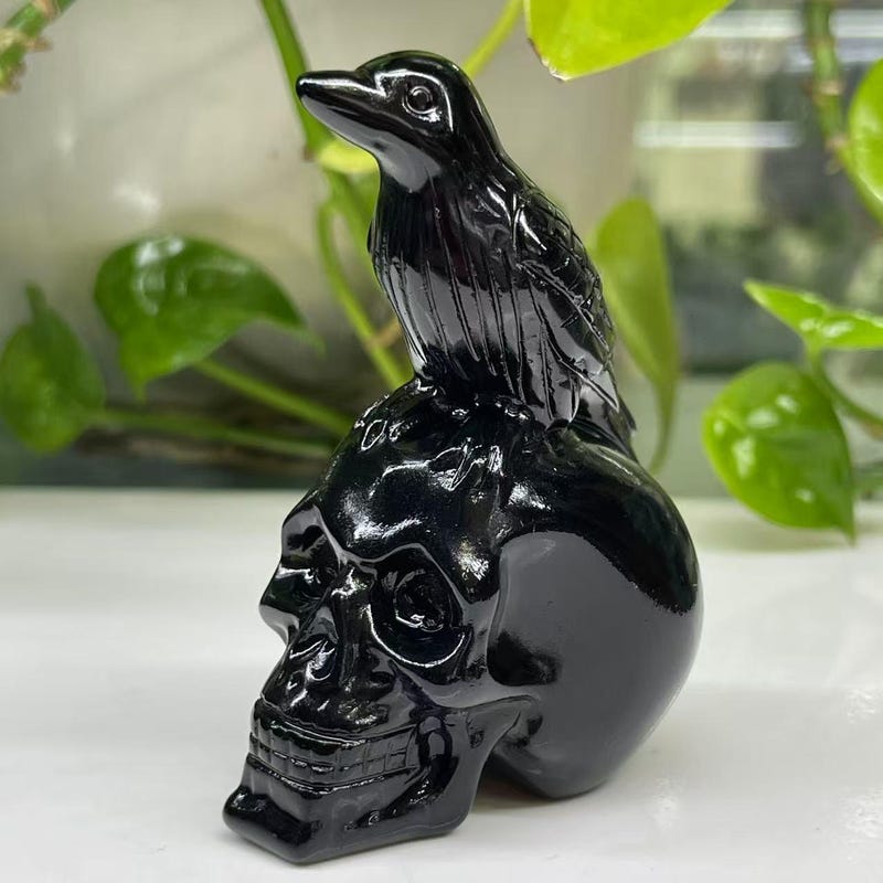 Raven Skull - Etsy