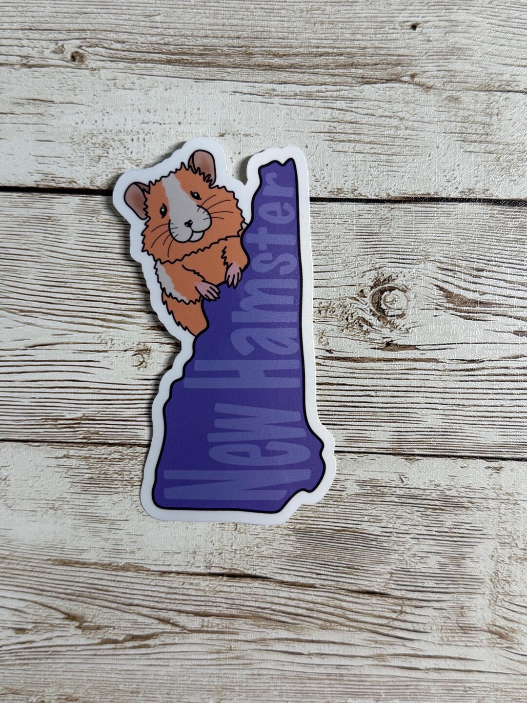 New Hamster Pun Sticker – Funny New Hampshire Vinyl Decal - Etsy