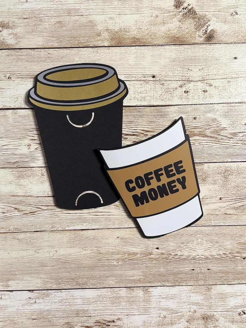 Coffee Money Gift Card Holder SVG – Take Out Cup Envelope (digital Cut ...