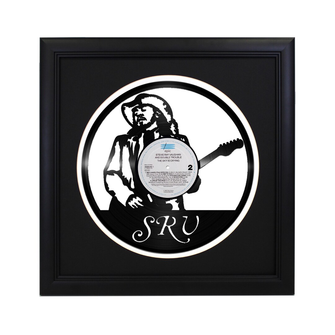 Custom Stevie Ray Vaughan Die Cut Record - Rock N Roll Art Original ...