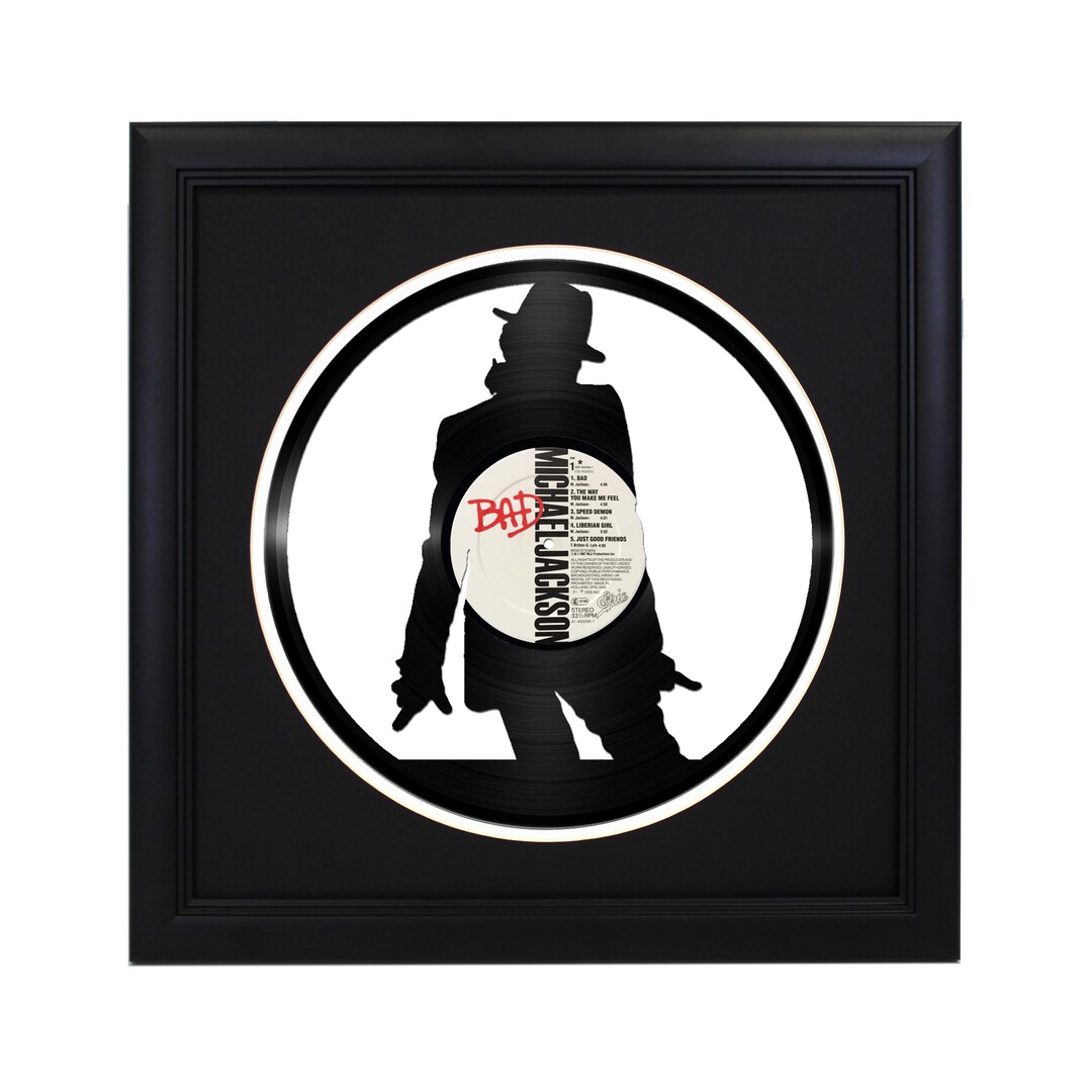 Custom Michael Jackson Die Cut Record - Home Decor, Retro Album Decor ...