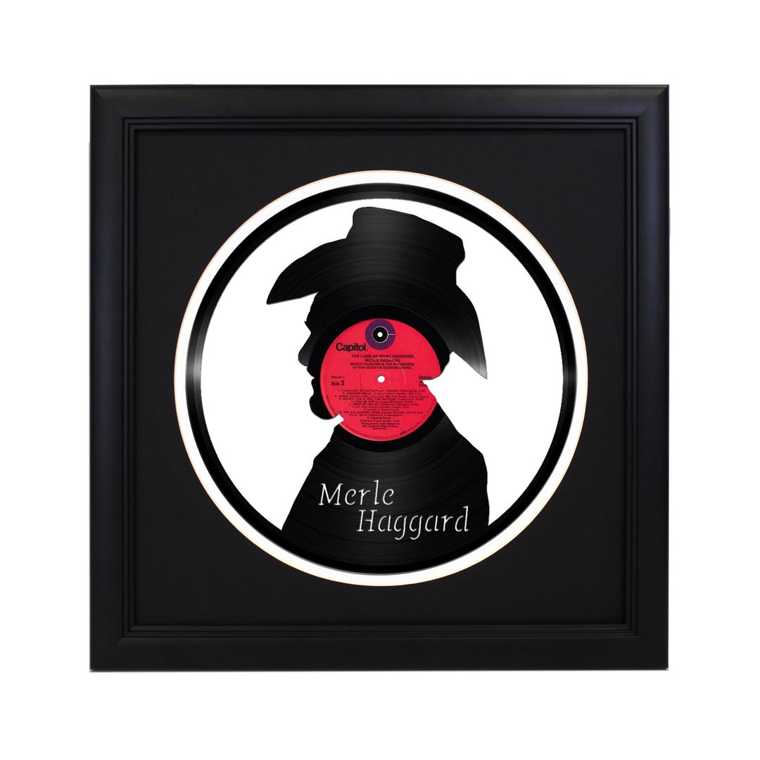 Custom Merle Haggard Cut Record - Home Decor, Retro Album Decor, Wall ...